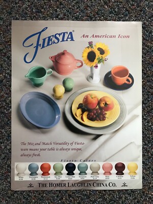 Fiesta Cut Sheet 2000 | Fiestaware List of Available Shapes | Brochure ...