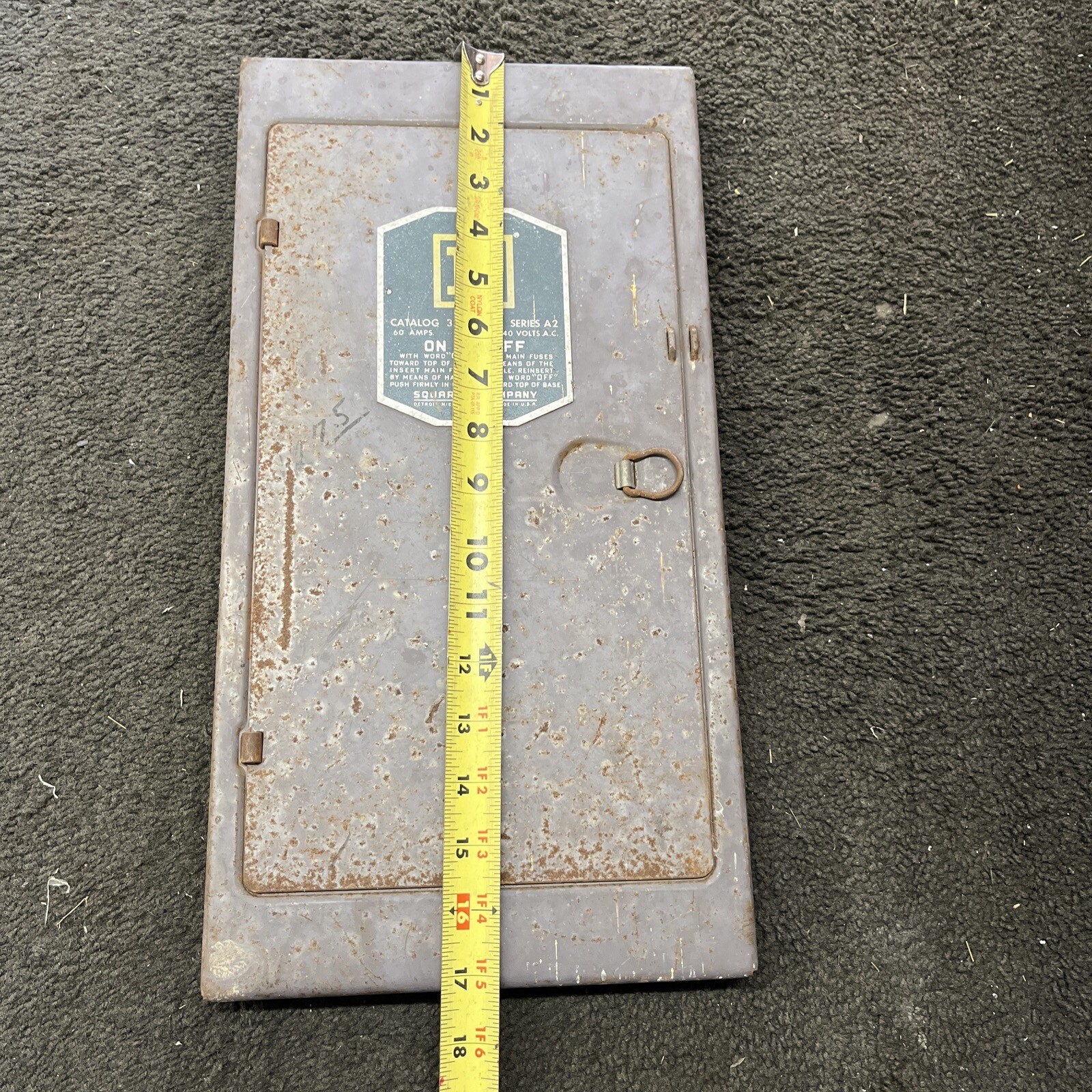 Sq D 60 Amp Fuse Box Cover/door 33782 Series A2 | eBay