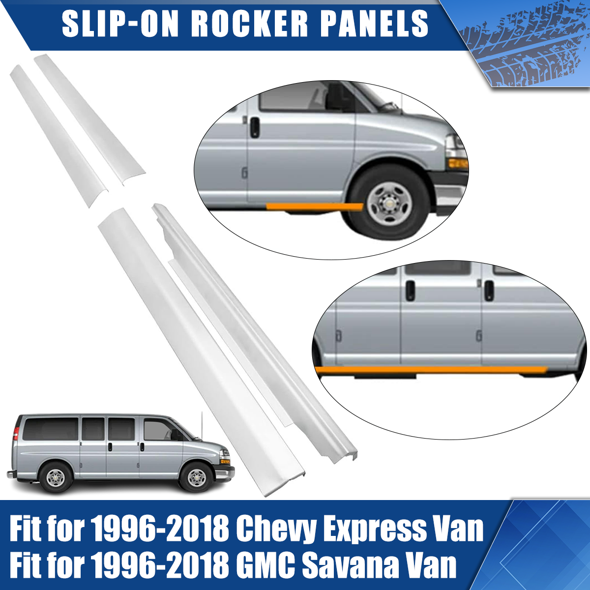 Slip-On Rocker Panel Left & Right Side For 96-18 Chevy Van GMC Express ...