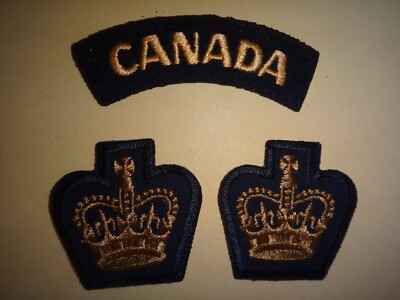 CANADA Arc + Pair Royal Canadian Military WARRANT OFFICER (WO) Patches ...