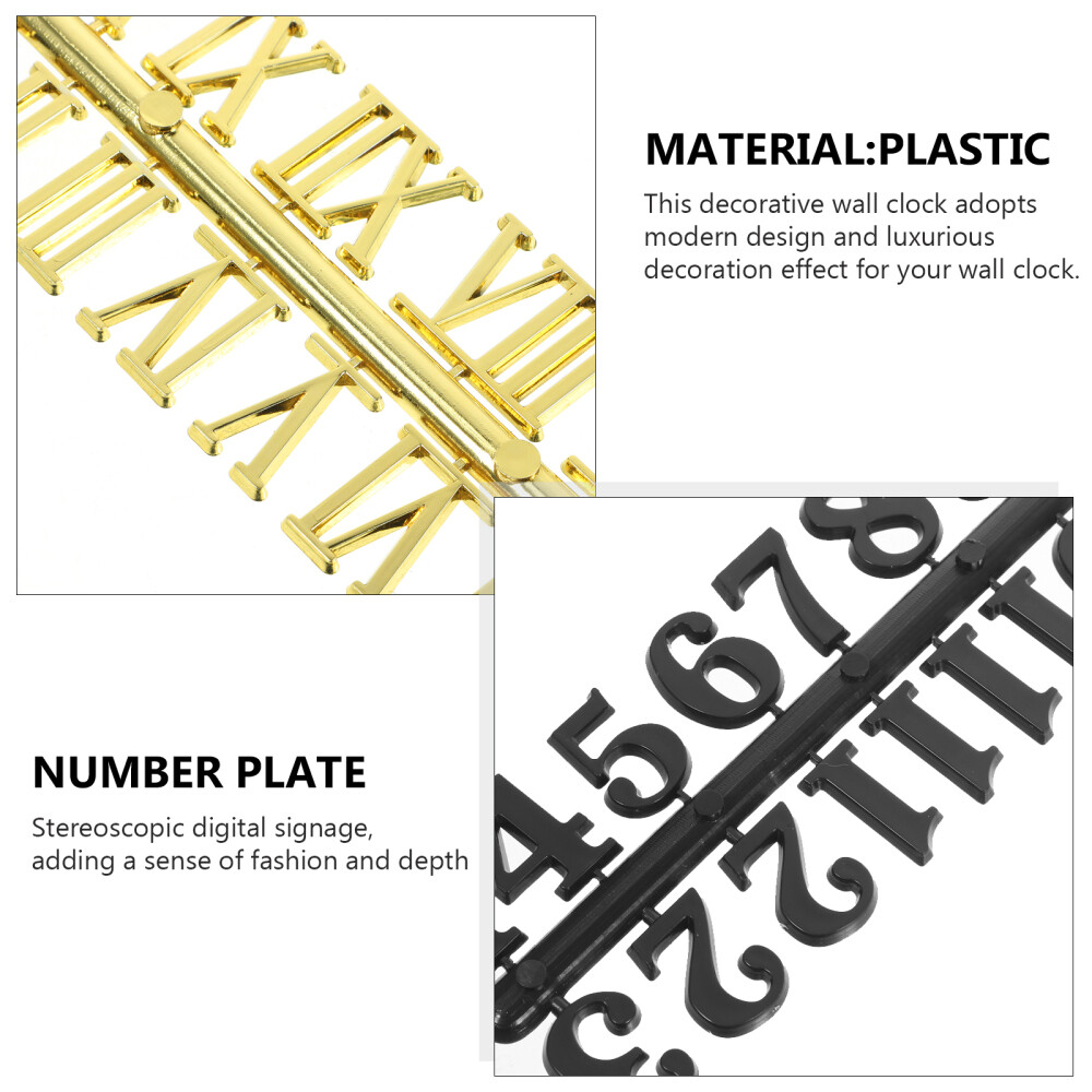 6pcs DIY Clock Numbers Kit Diy Digital Clock Numbers for Diy Clock Home ...