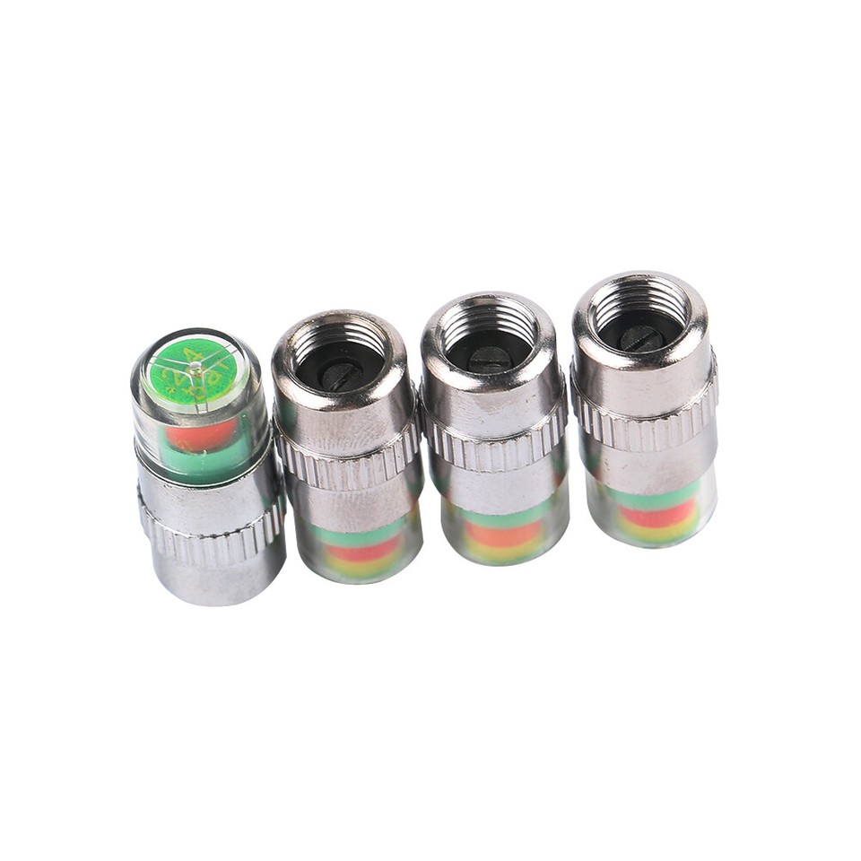 4X Auto Car Tire Monitor Valve Dust Caps Air Pressure Indicator Sensor ...