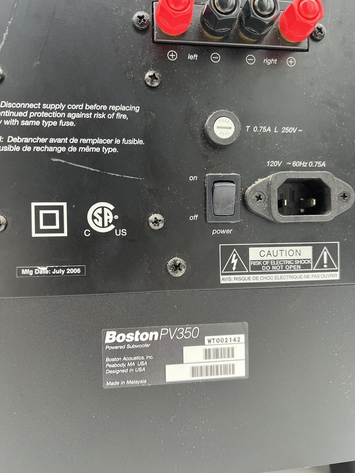 Boston Surround Sound Speaker Set - 5 + Sub - Micro110X, Micro110C ...