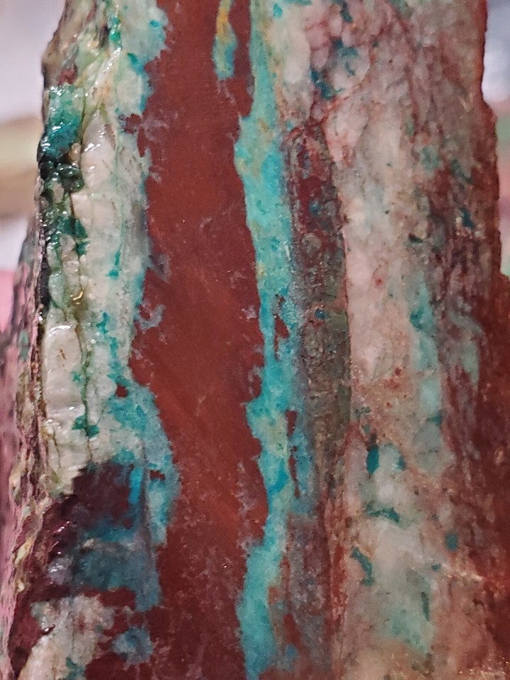 Red Mexican Parrot Wing Sonora Sunrise Chrysocolla Rough 342g Turquoise ...