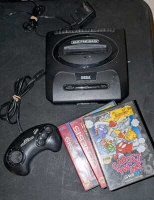 Sega Genesis Console + Cables And Three Games Complete *TESTED ...