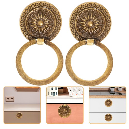2 Pcs Vintage Dresser Pulls and Knobs Rustic Cabinet Decorative Drawer ...