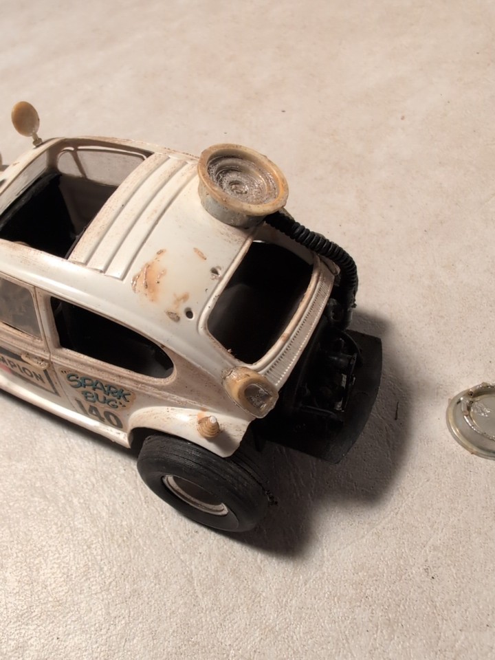Vtg. '70's~ Revell Volkswagen Beetle -"CHAMPION SPARK BUG" Plastic ...