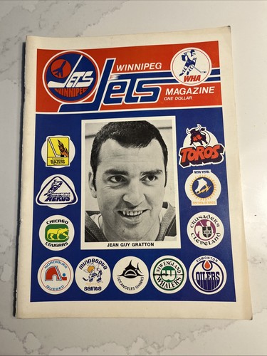 Winnipeg Jets WHA Program January 11 1974 Jean Guy Gratton Edmonton ...