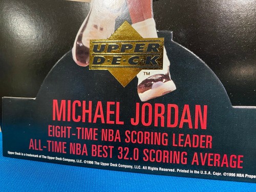 1996 UPPER DECK CHICAGO BULLS MICHAEL JORDAN CARDBOARD CUTOUT DISPLAY ...