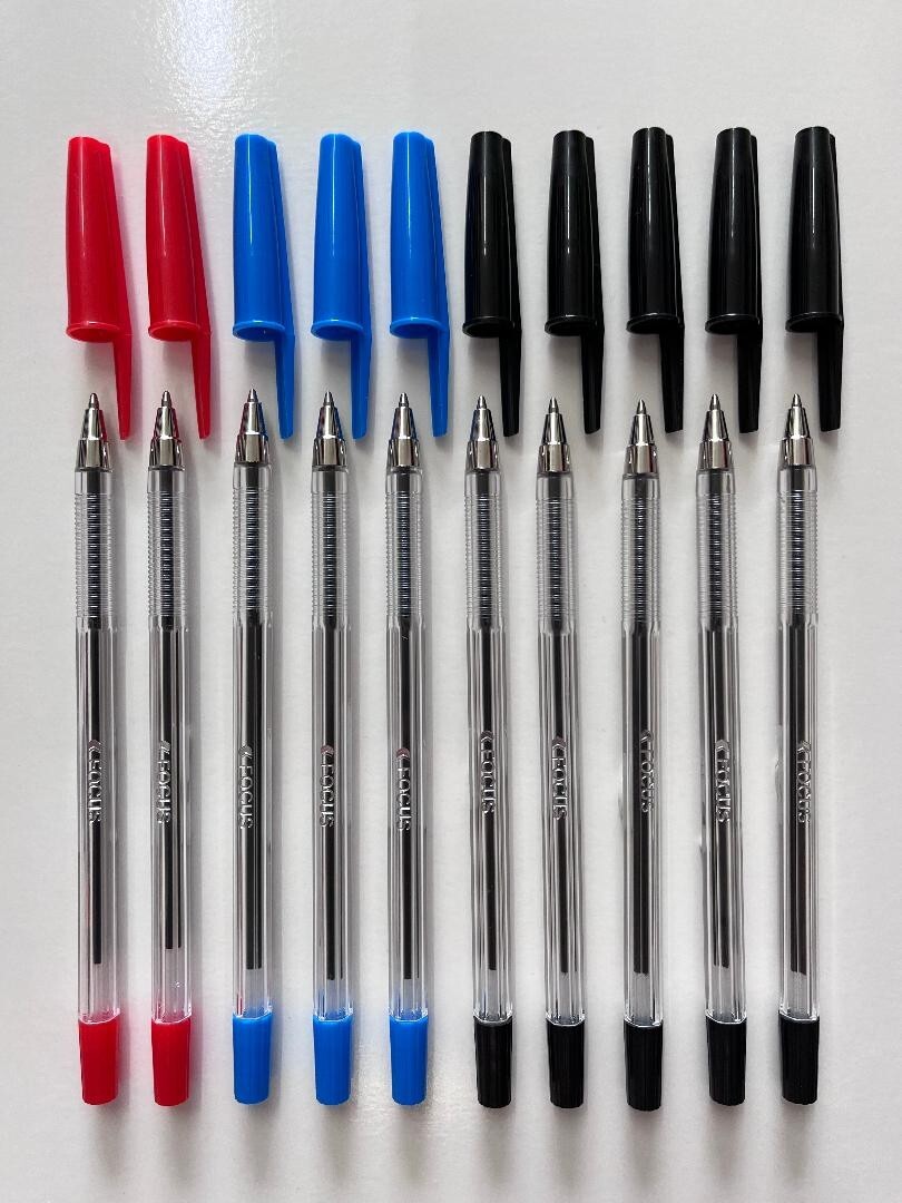 FOCUS/Q CONNECT BALLPOINT PENS METAL TIPPED MEDIUM TIP BALLPEN BIROS ...