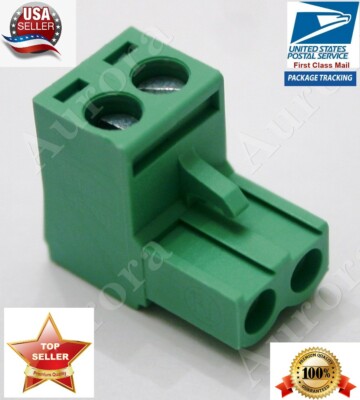 2 Pin / Pole - 5.08mm Green -Terminal Block - Pluggable Connector ...