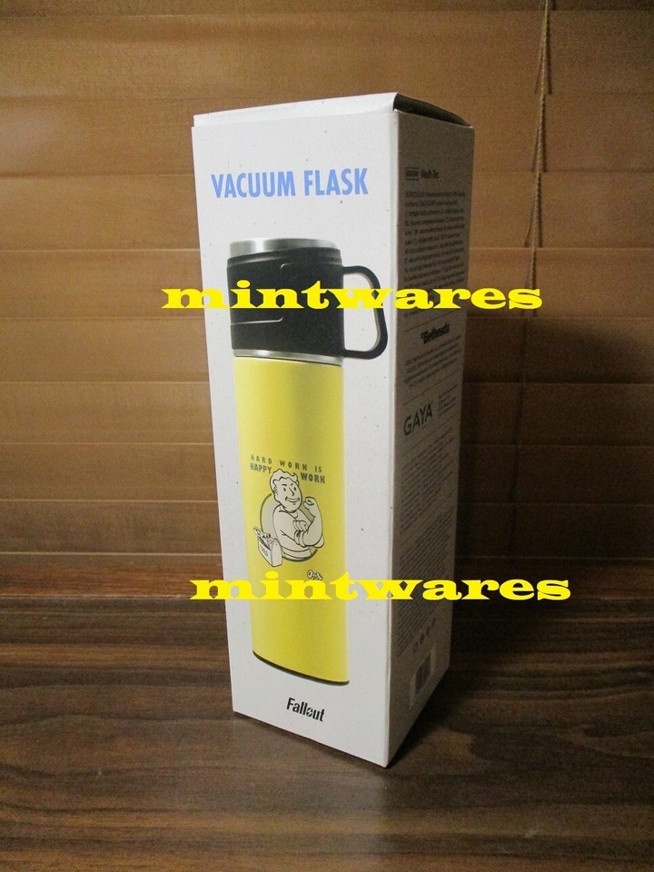 Fallout Hard Work Is Happy Work Vault Tec Coffee Tea Thermos Bottle ...