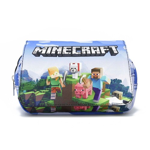 Minecraft Pencil Case Stationery Kids Student Boy Girl School Pen Bag ...