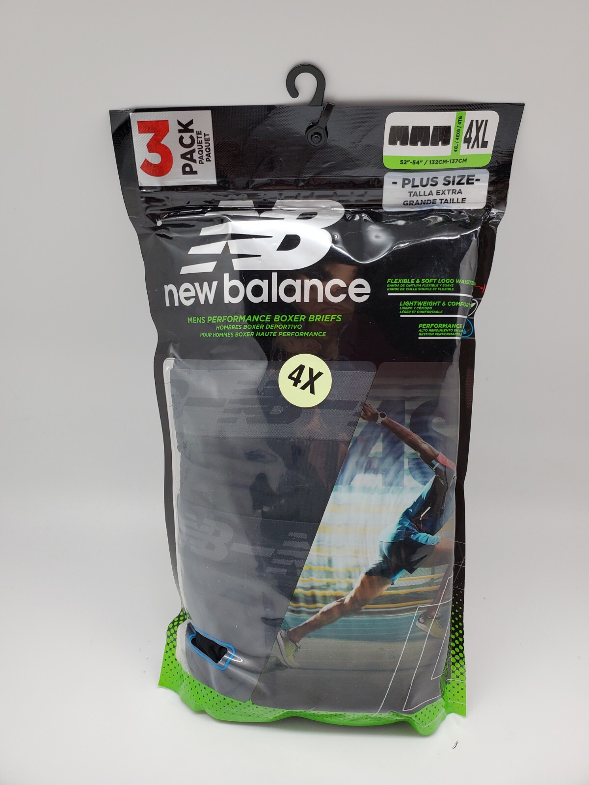 NEW BALANCE 3Pk Performance Boxer Briefs Men's Big&Tall 2X 3X 4X ...