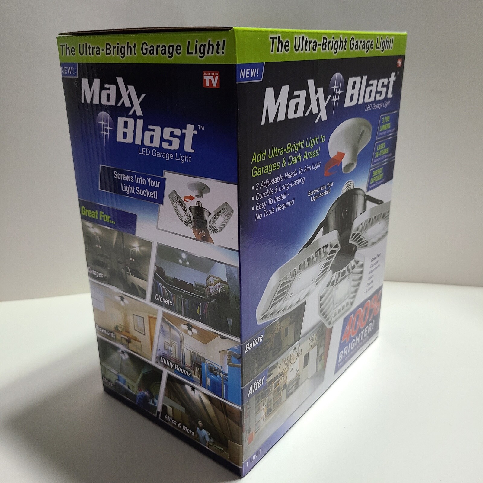Maxx Blast LED Garage Light. 3700 Lumens Lasts Over 30 Years by ...