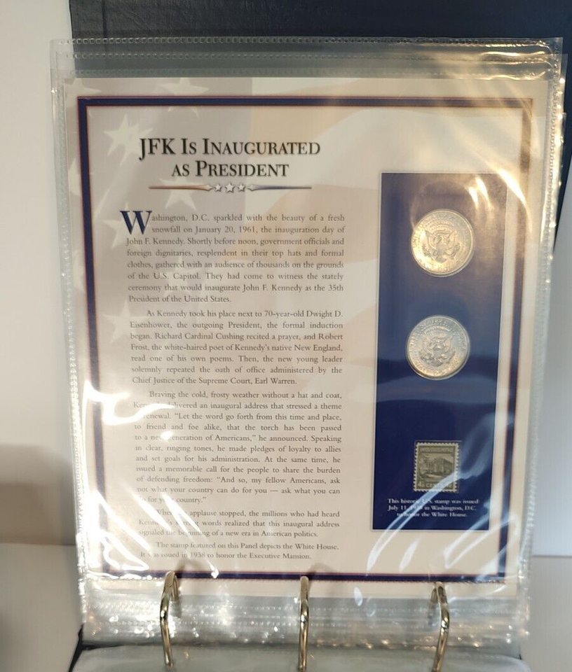 The Complete John F. Kennedy UNC US 1/2 Dollar Collection 2 binders 54 ...