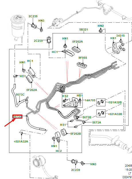 LR RANGE ROVER SPORT L320 Active Bar Front High Press. Pipe LR019386 ...
