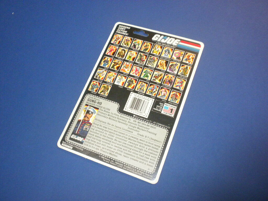 GI/G.I. JOE FILE CARD - GUNG-HO/1986 - uncut full back NICE! Hasbro | eBay