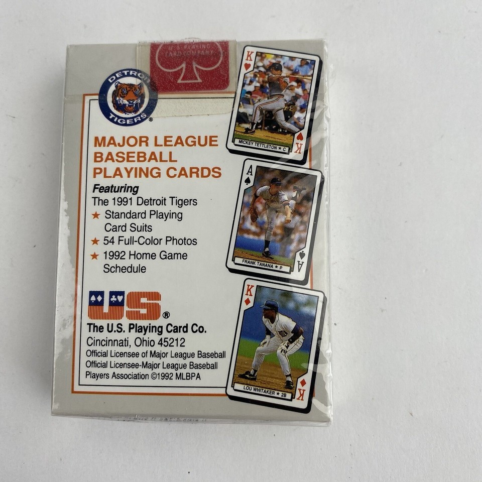 Vintage 1992 Detroit Tigers Playing Cards Poker Cards New Sealed | eBay