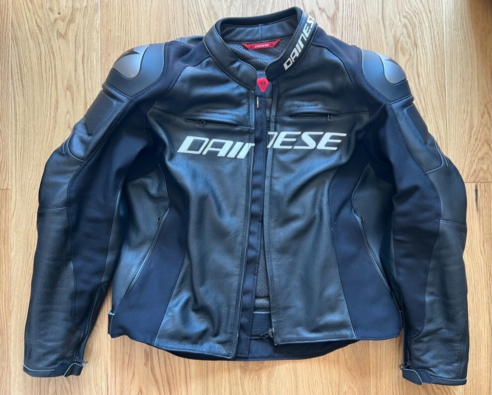 Dainese Racing 3 Perforated Leather Motorcycle Jacket Size 56 | eBay UK