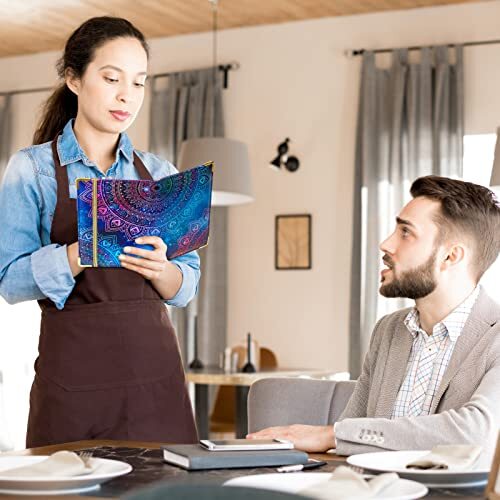Server Book for Waitress Book Organizer Leather Waiter Book with Zipper ...