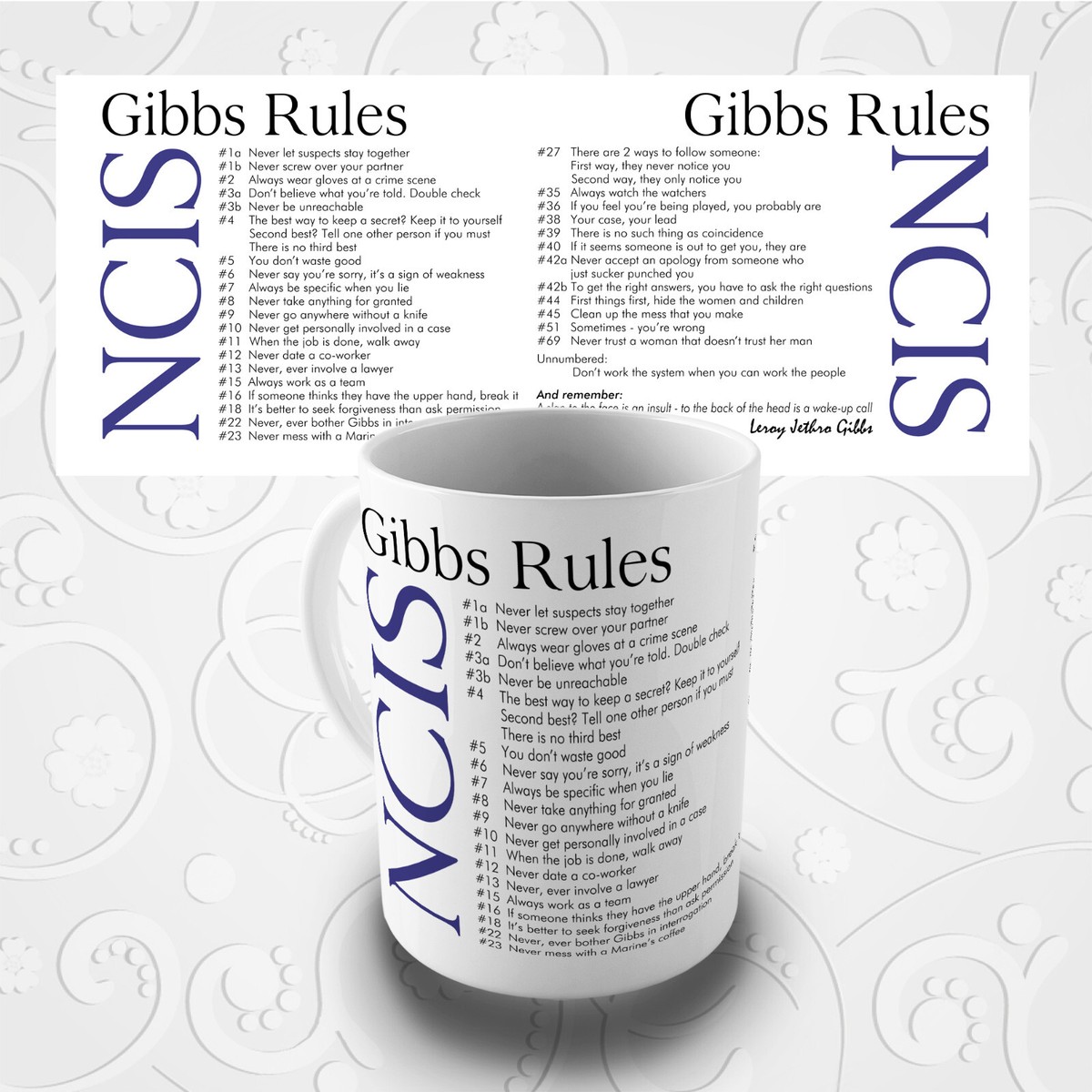Gibbs Rules Mug Stores Ncis Series Gibbs Rules Coffee Mug By Clyde