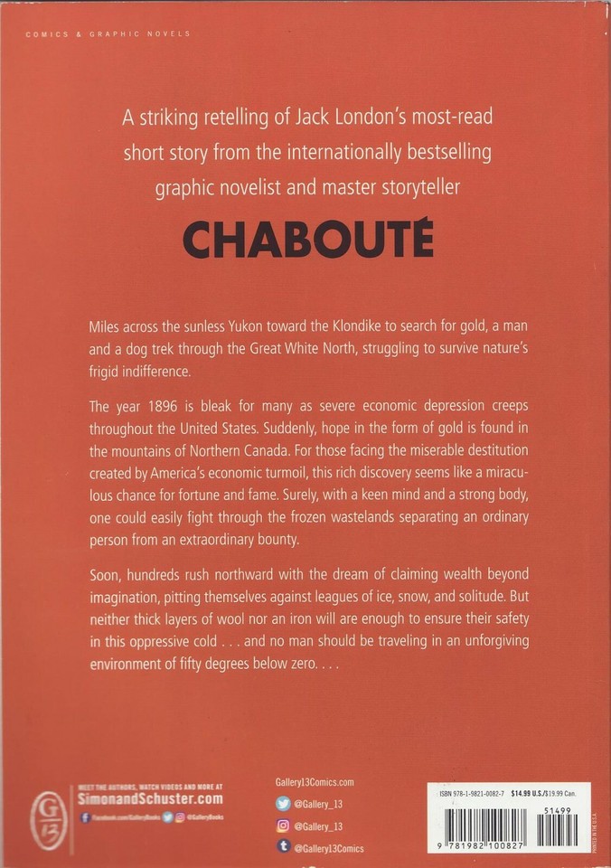 Jack London's to Build a Fire by Christophe Chabouté (2018, Trade ...