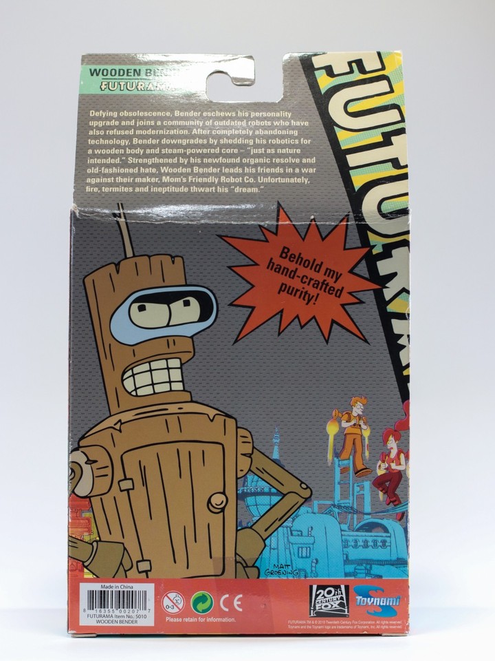 Futurama Wooden Bender Action figure - New and Unopened - Series 9 ...