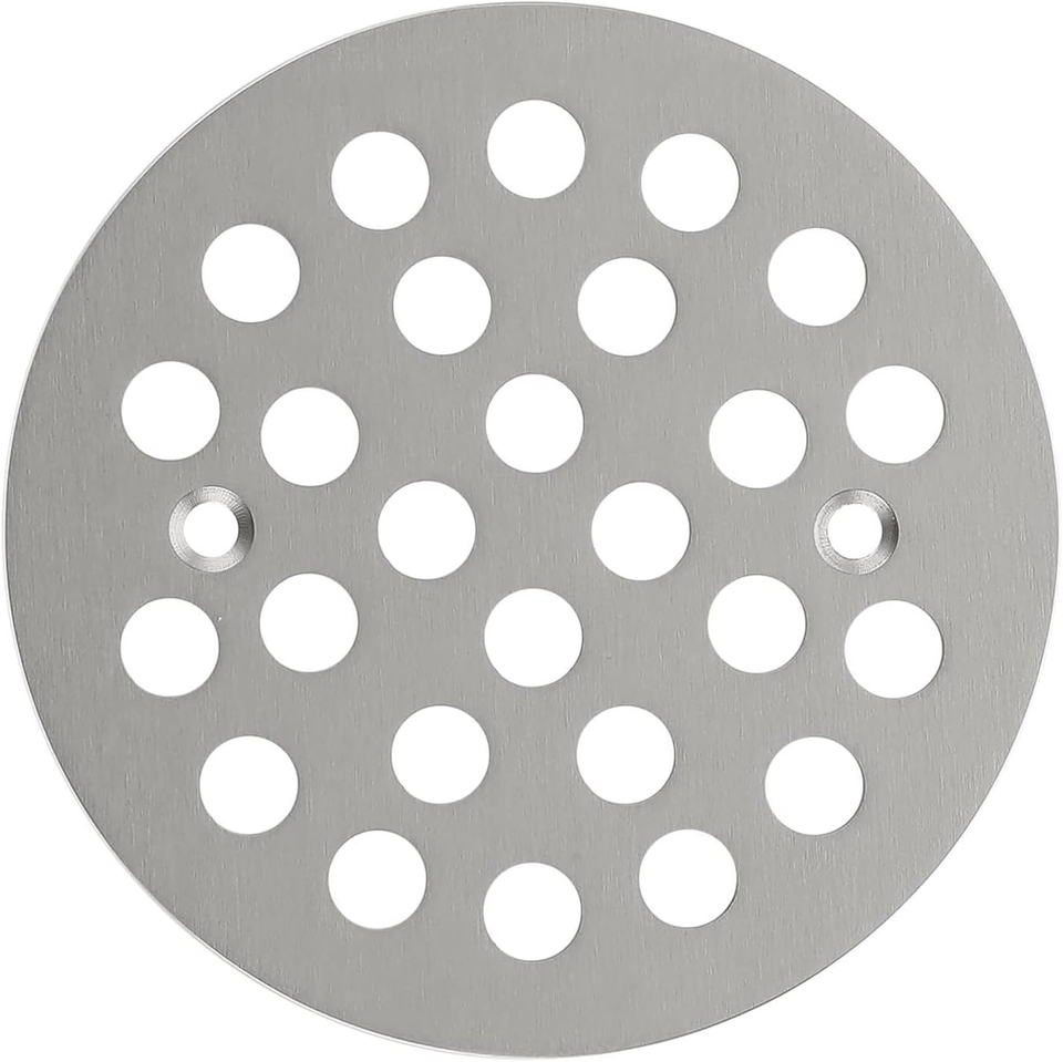 4-1/4” round Shower Drain Cover,Screw-In Shower Drain Strainer,Easy-To ...