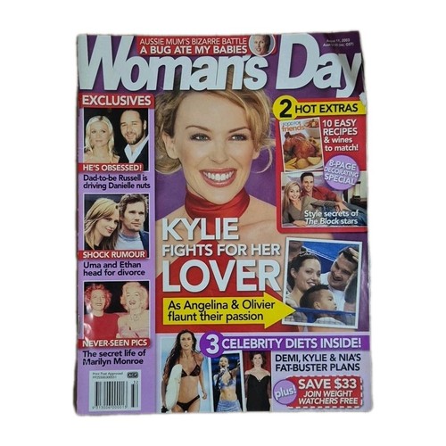 WOMAN'S DAY - Vintage Australian Magazine August 11, 2003 KYLIE MINOGUE ...