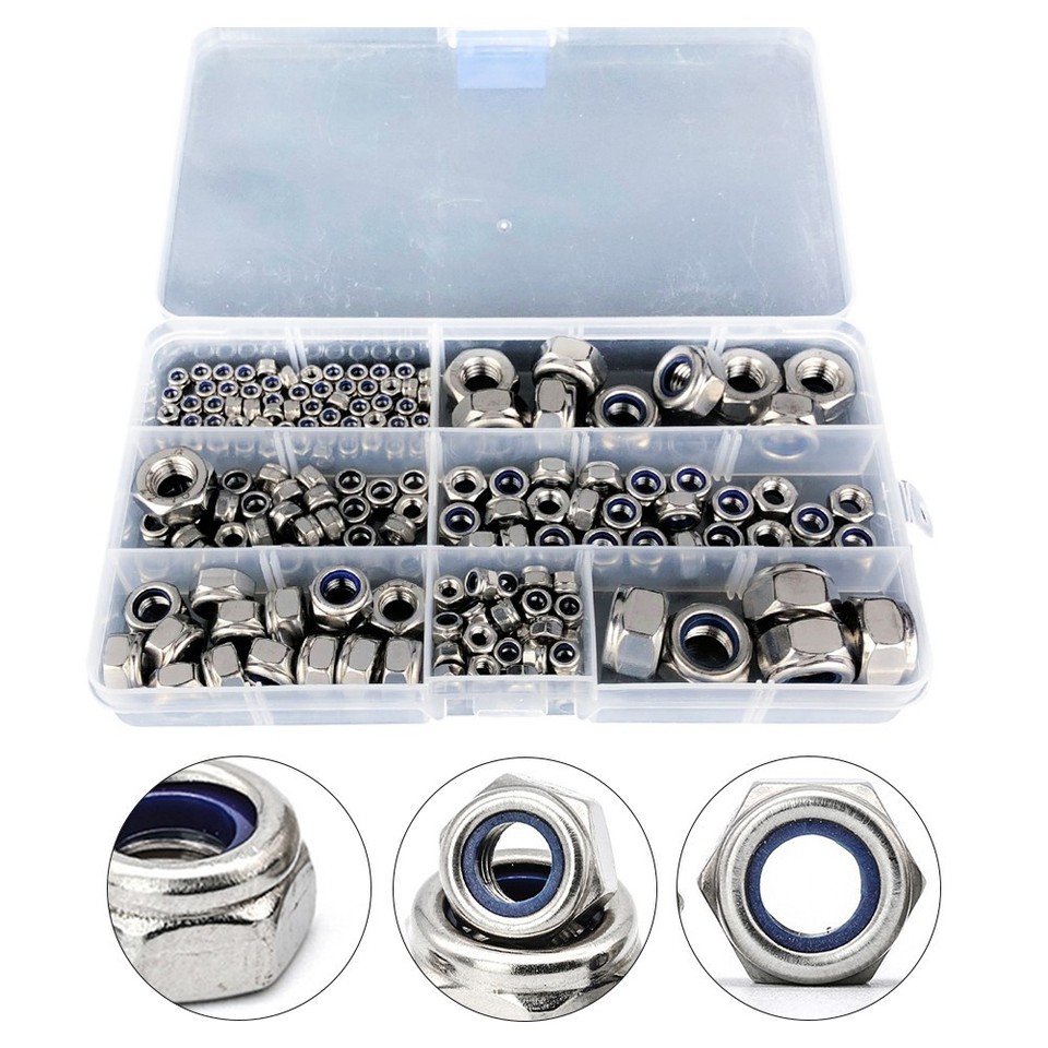 Organized Storage Conveniently Packaged 185 PC Stainless Steel Bolt and ...