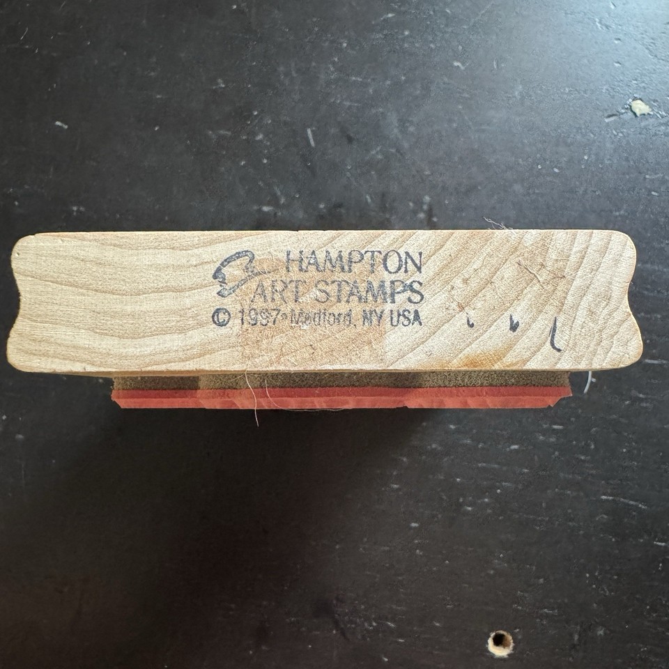 Hamilton Art Home American Flag Rubber Stamp 1997 Wood Mount Veranda | eBay