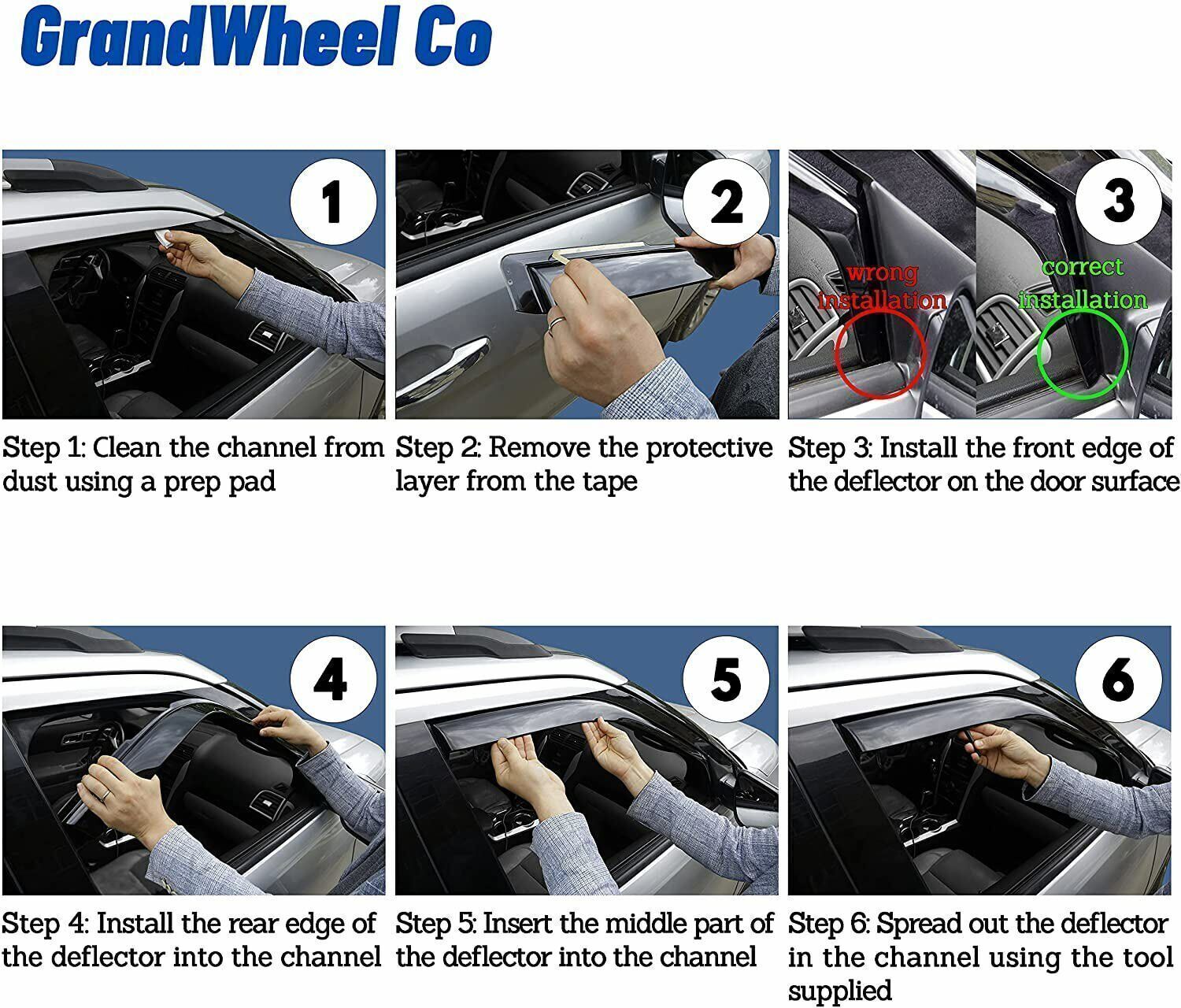 For 2012-18 Ford Focus Hatchback Window Visor Rain Guards Shade Wind ...