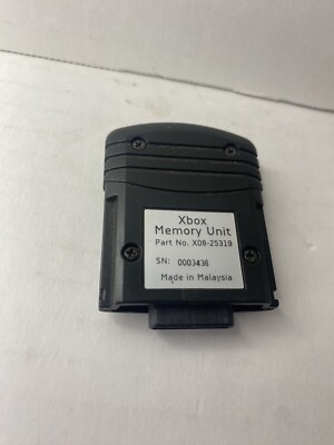 Original OEM Xbox Memory Card Unit X08-25319 8MB Black Microsoft ...