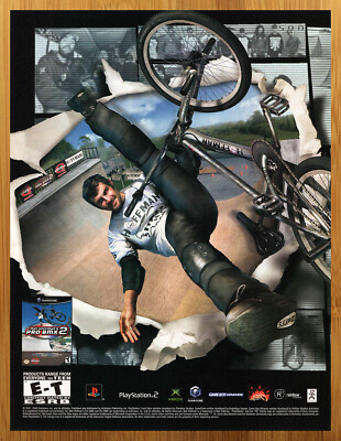 2002 Mat Hoffman's Pro BMX 2 PS2 Xbox Gamecube Print Ad/Poster Art Tony ...