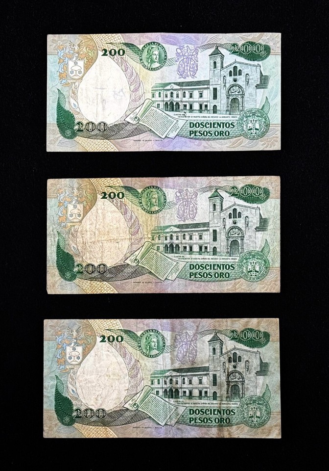 Colombia Banknote LOT * 1983-1984 Colombian 200 PESOS Banknotes ...