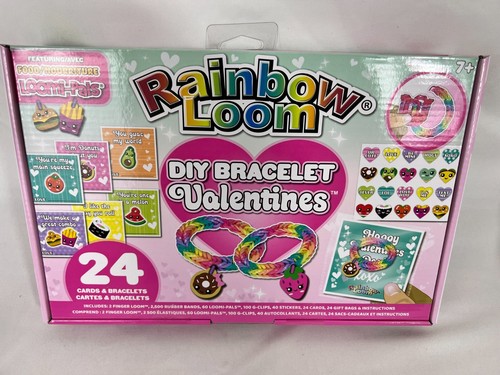 Rainbow Loom DIY Bracelet Valentines Make 24 Cards & Bracelets Lumi ...
