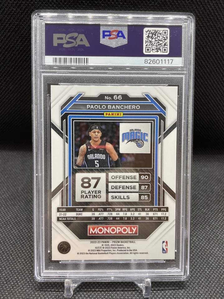 2022-23 Prizm Monopoly Paolo Banchero RC PSA 10 Gem Mint #66 Orlando Magic | eBay
