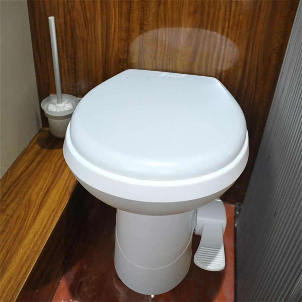 20" Gravity Flush Toilet Foot Pedal Home Caravan Travel Camping RV ...