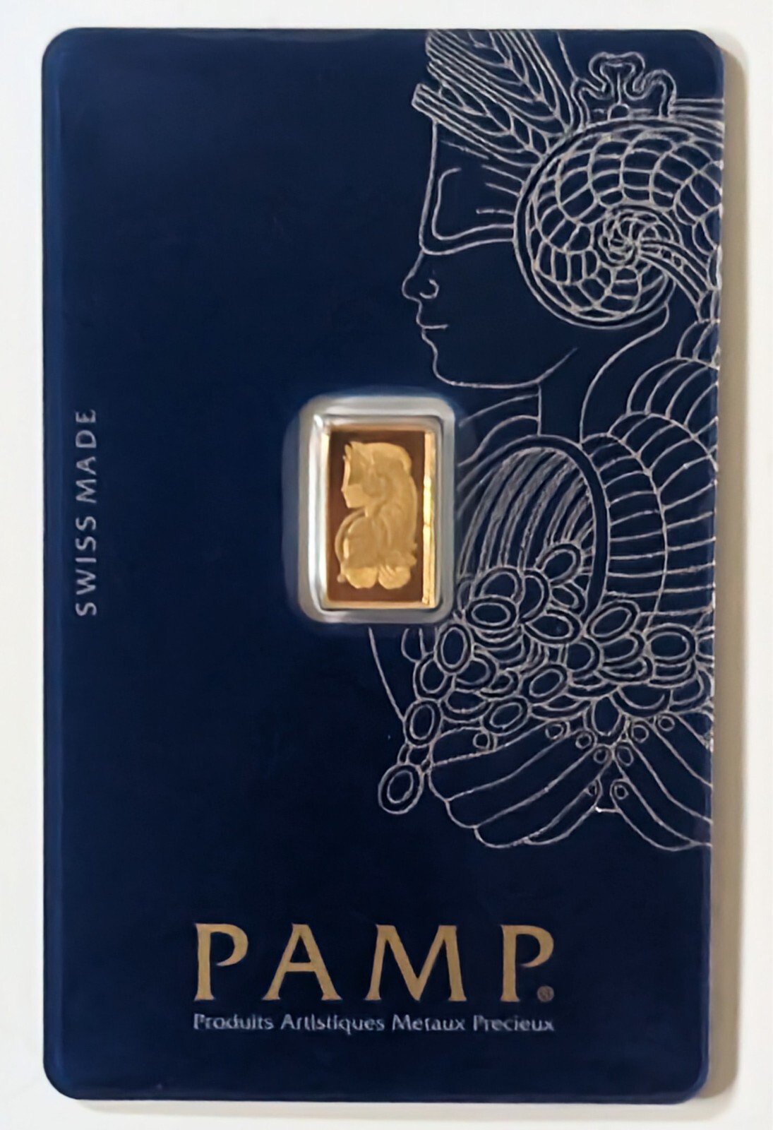 NEW IN PLASTIC PAMP SUISSE 1 GRAM GOLD BAR SEALED CERTIFICATE NUMBER ...