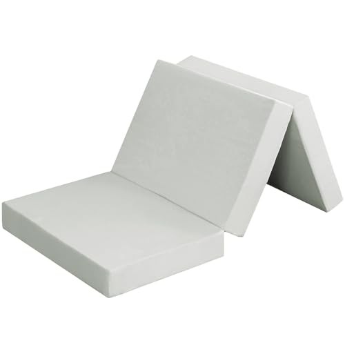 fuwawa Double Tri-Fold Mattress [190N Firm 10cm Thick] High-Density | eBay