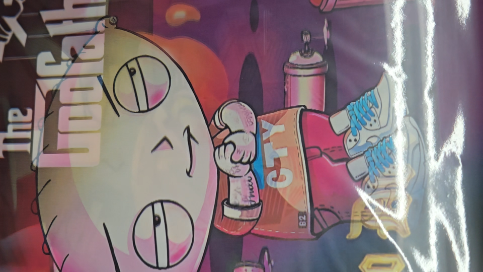 3D lenticular street-art–style Stewie cartoon poster | eBay