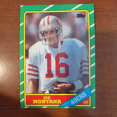 1986 Topps NFL Joe Montana Card # 156 San Francisco 49ers HOF - BOOK ...