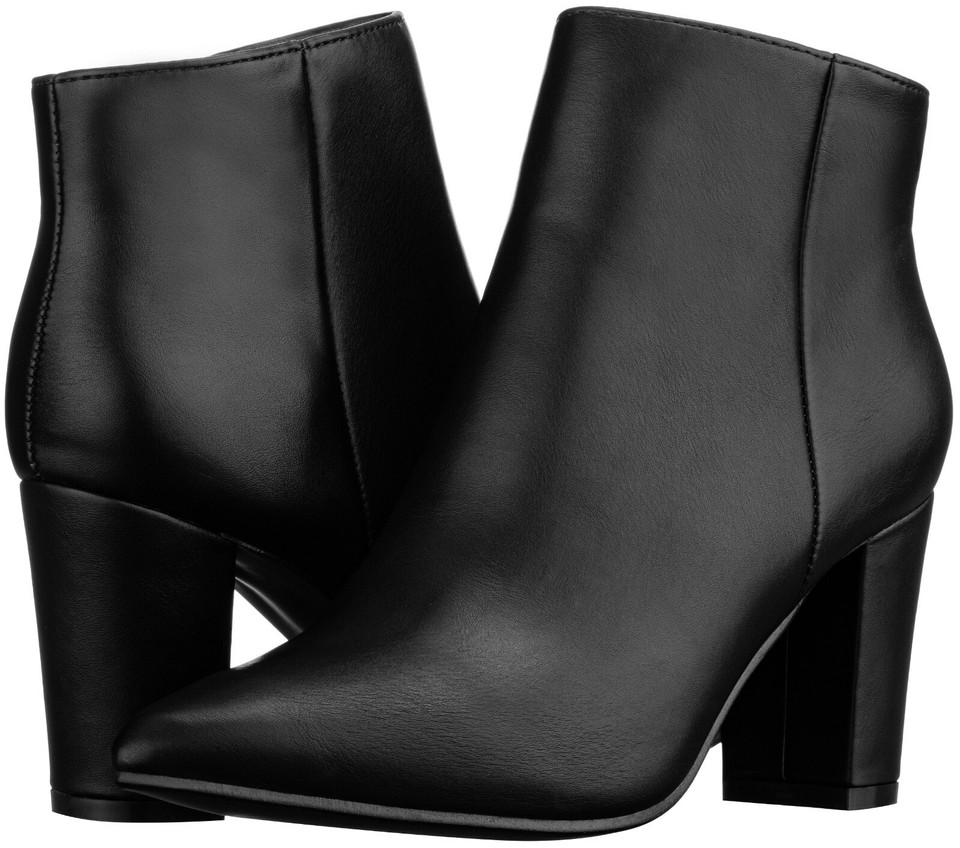 [NEW] ILLUDE Women's Fashion Ankle Boots Chunky Block Heel Pointed Toe ...