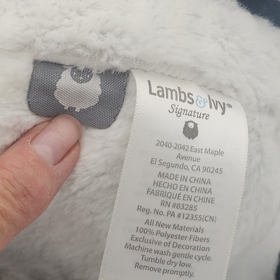 LAMBS & IVY Signature ZEKE ZEBRA BLACK AND WHITE 18 inch Stuffed Animal ...