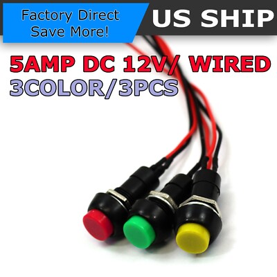 Pushbutton - 12 Volt Push Button Switch