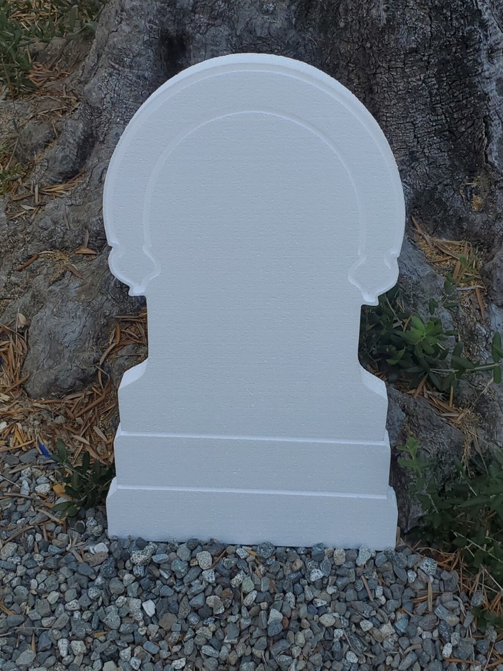 Set of 6 Haunted Mansion Shaped Tombstones / Headstones DIY Blank Foam ...