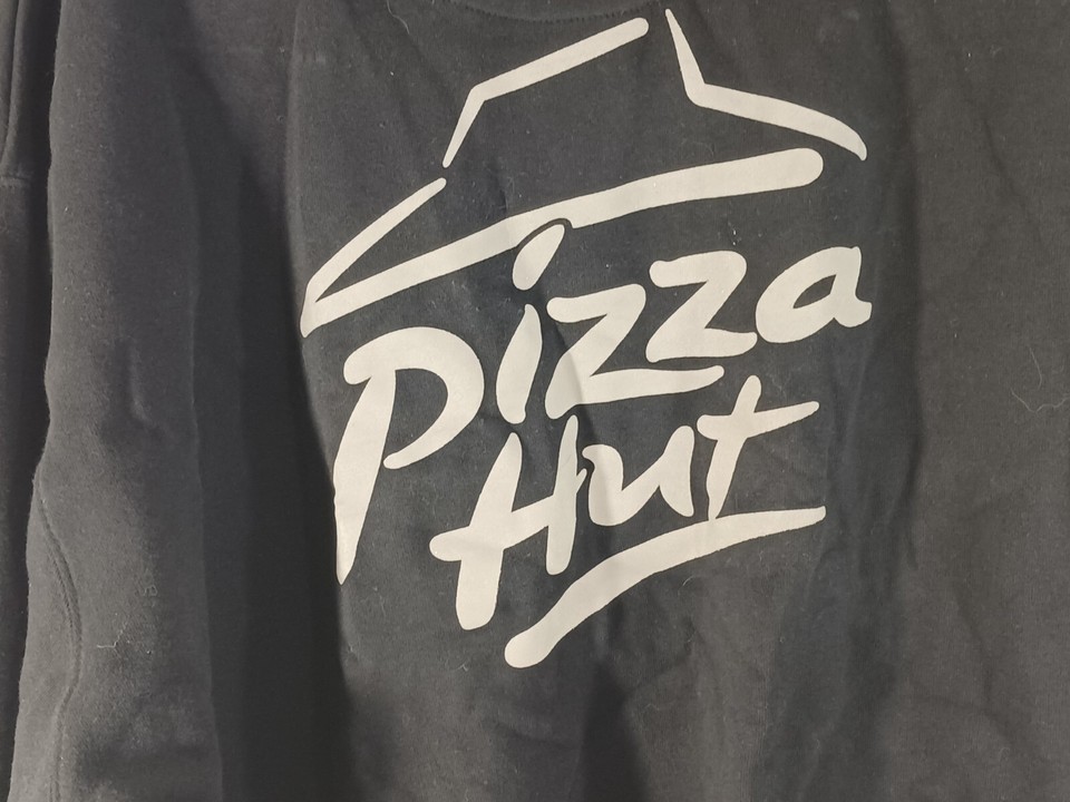 Pizza Hut Logo Employee Jacket Large Black Soft Shell IQ Apparel Full ...