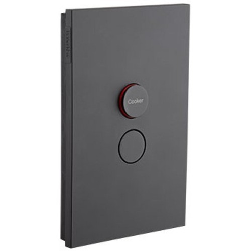 Clipsal SATURN ZEN COOKER SWITCH 45A 250V 1-Rocker 1-Pole, Flush Mount ...