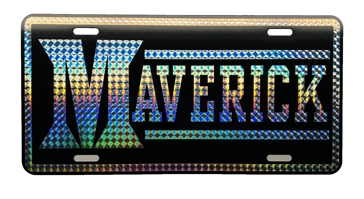 Maverick Prism Metal License Plate Tag 1970's Retro Fits Ford Top Gun ...